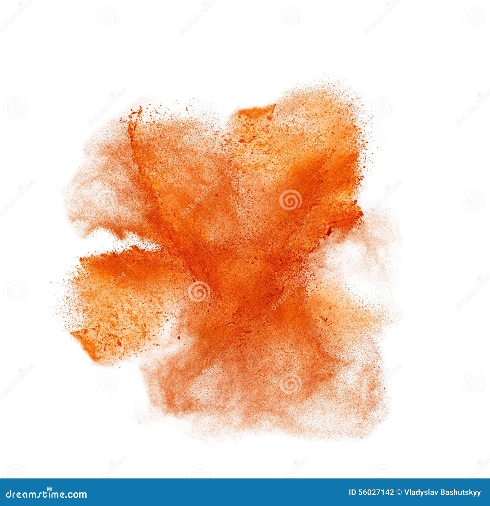 Orange Powder Isolated on White Background Stock Photo - Image of ...