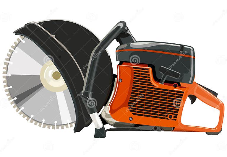 Orange power cutters stock vector. Illustration of circular - 80522432
