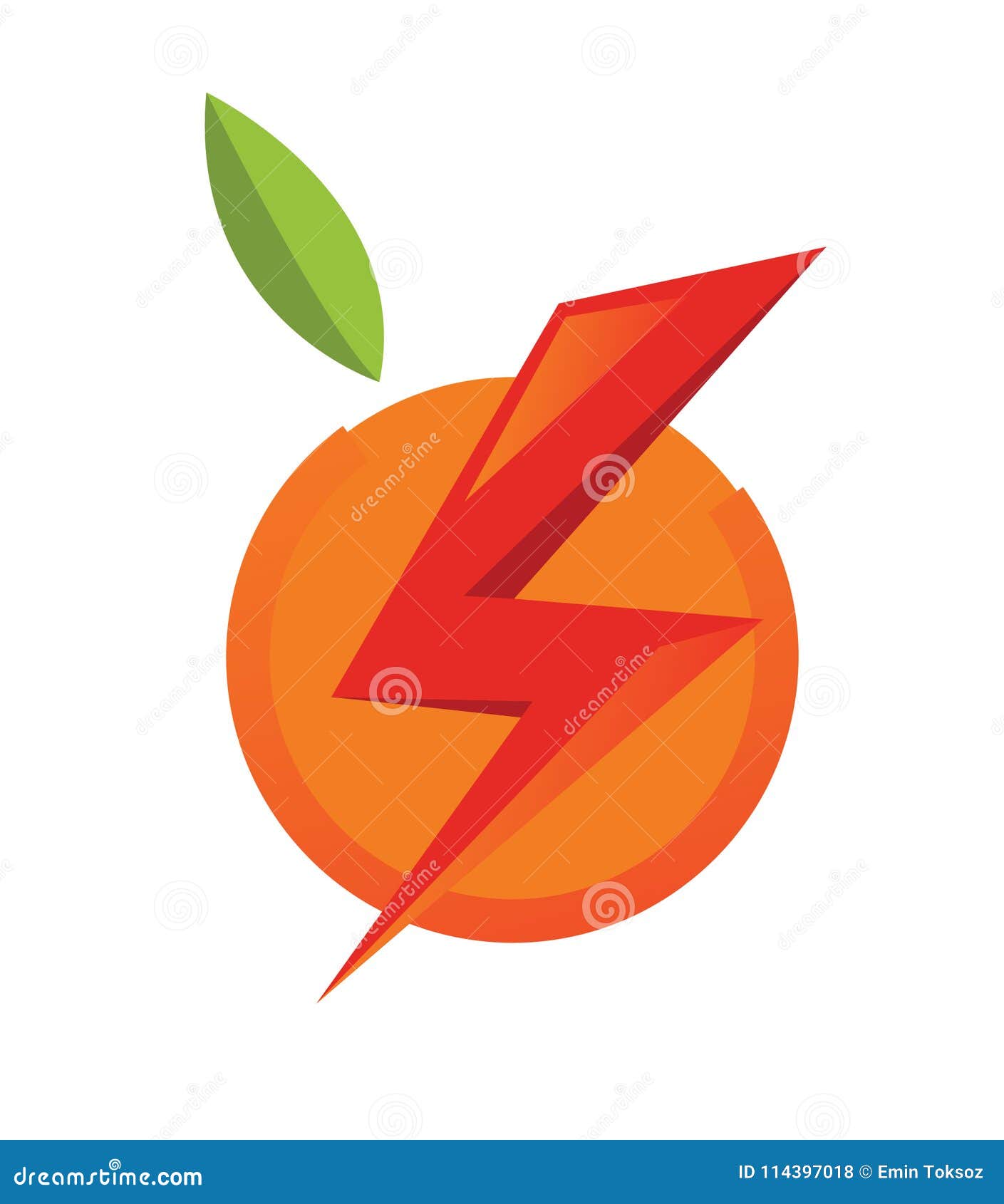 Orange power station stock illustration. Illustration of fire - 114397018
