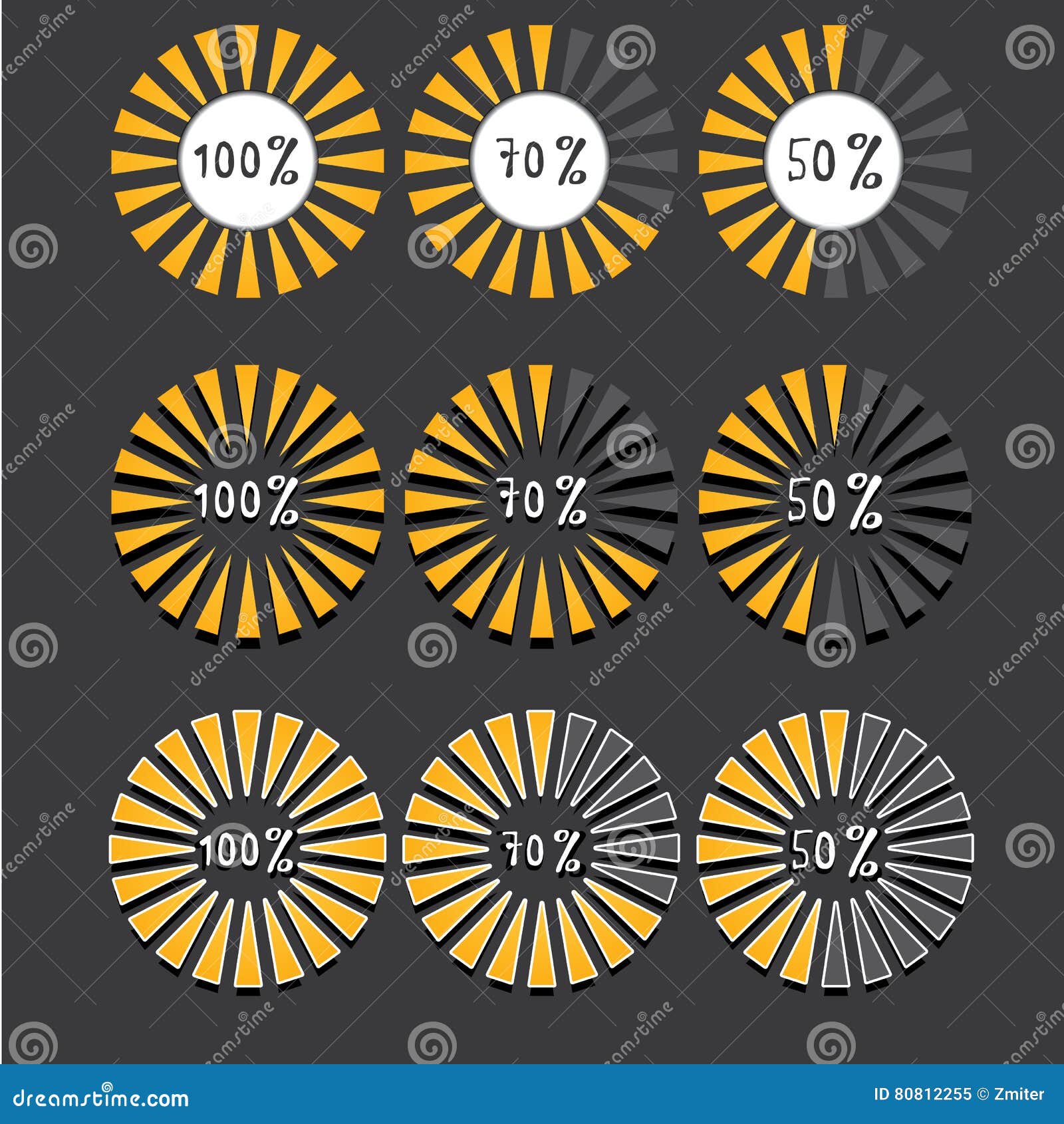 Orange Progress Bar With Loading 2022 Sign Cartoon Vector ...