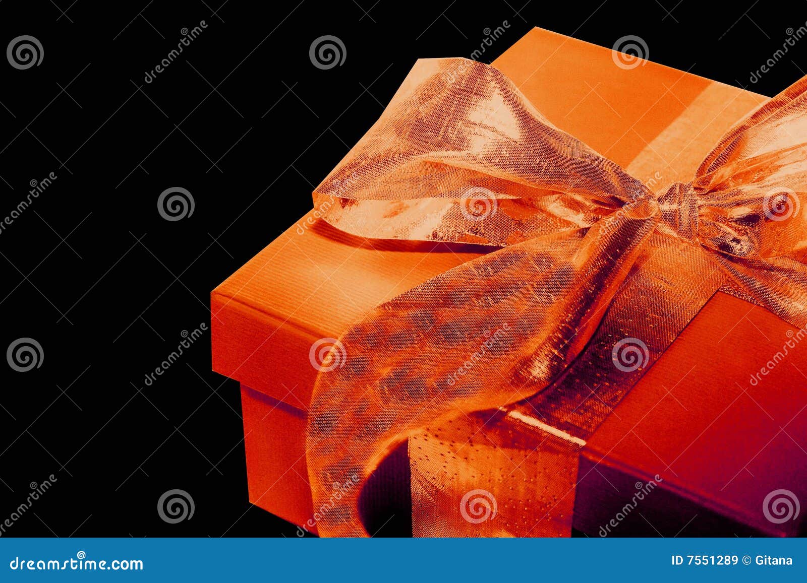 Orange Present stock image. Image of white, christmas - 7551289