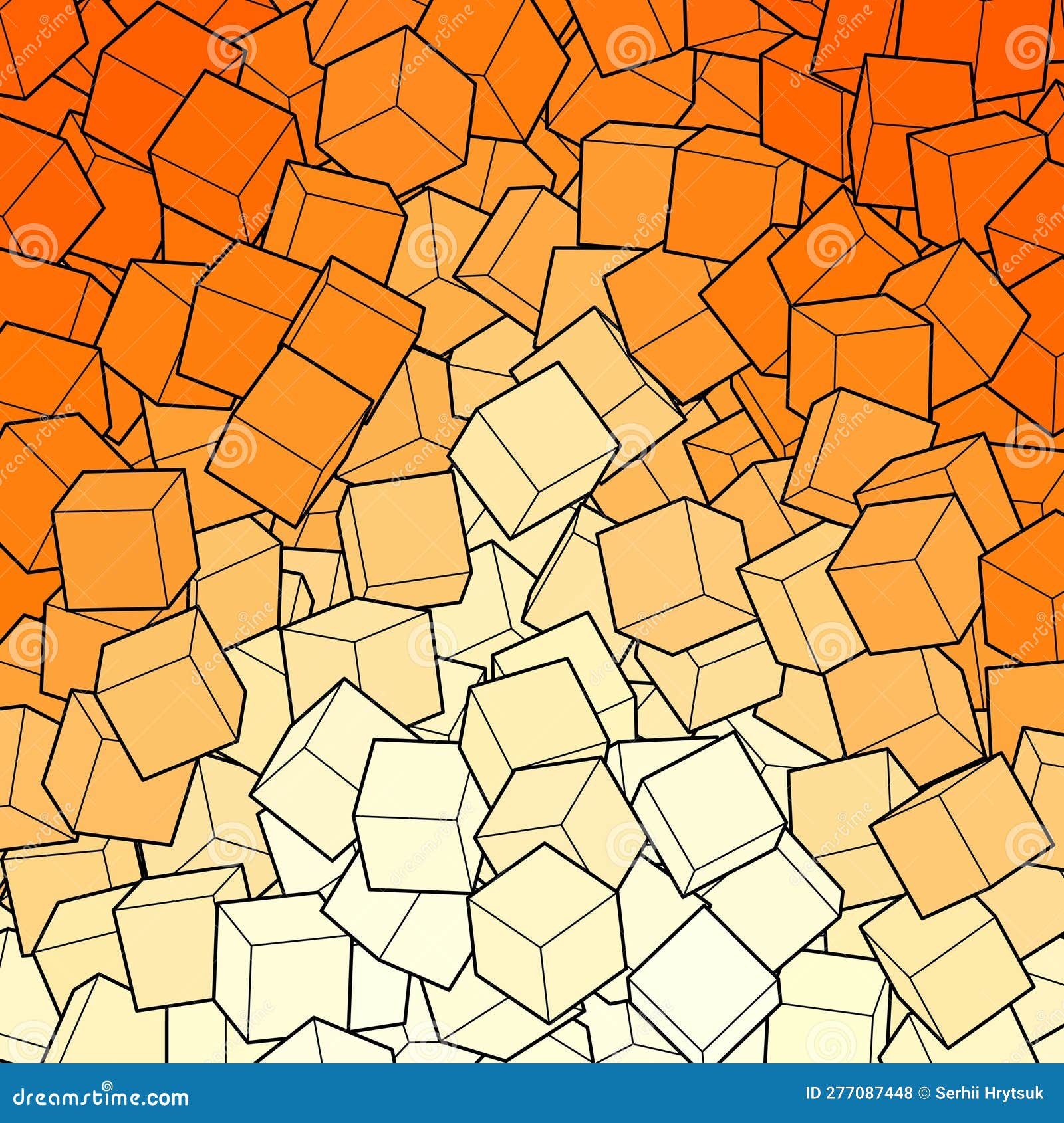 Orange Presentation Template. Design Element. Cubes. Eps 10 Stock ...