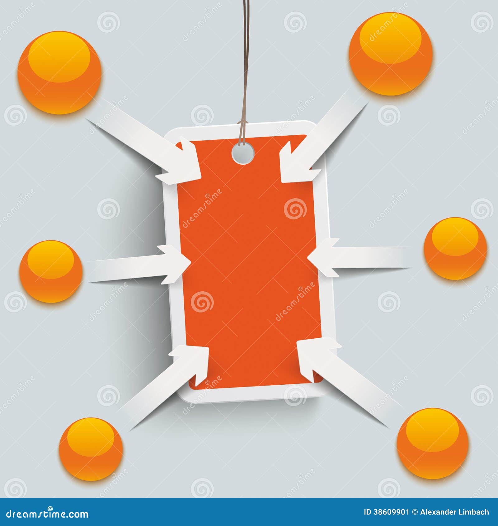 Orange Price Sticker Arrows Buttons Stock Vector - Illustration of ...