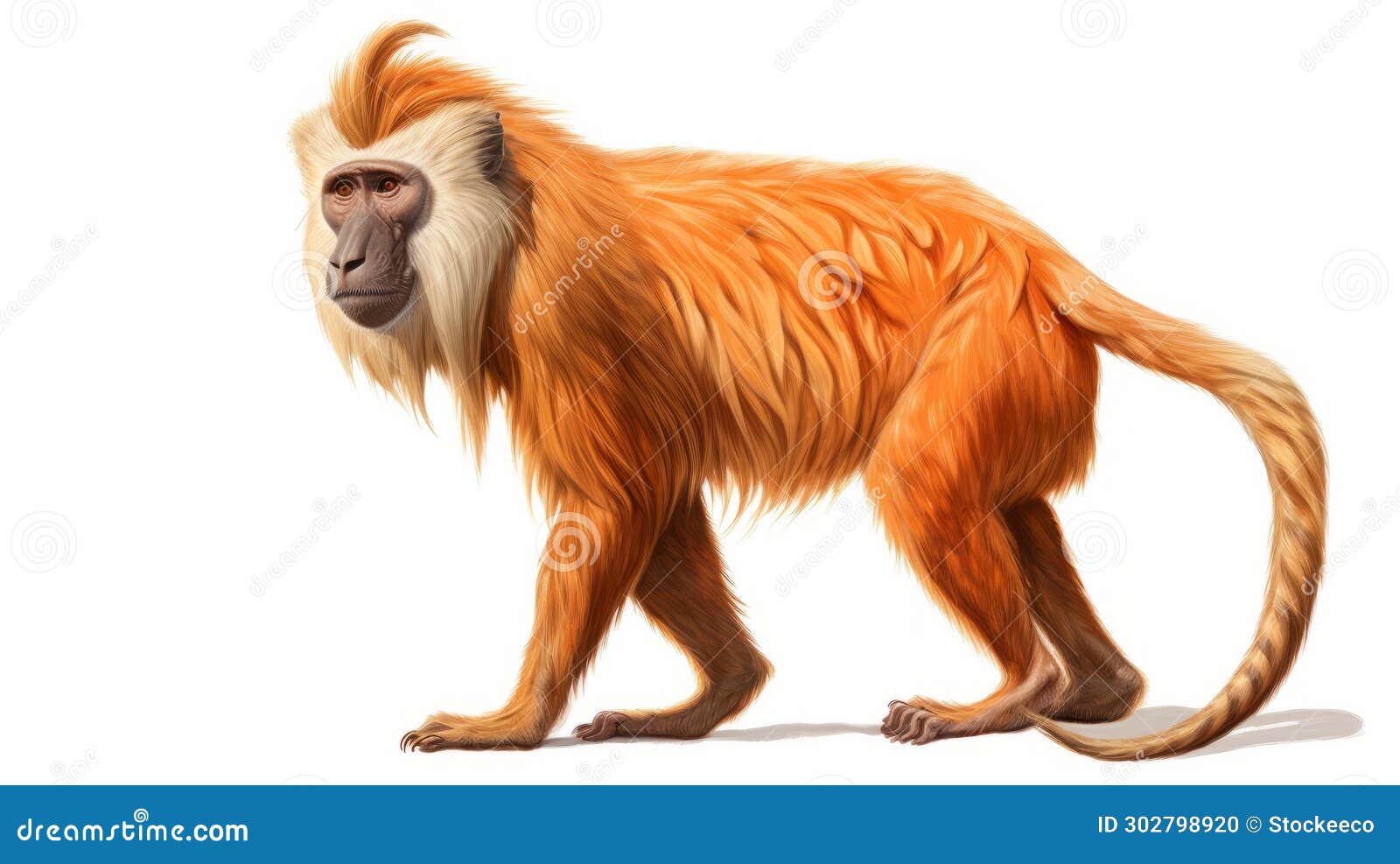 Orange Primate in Realistic Brushwork: Mythological References and ...