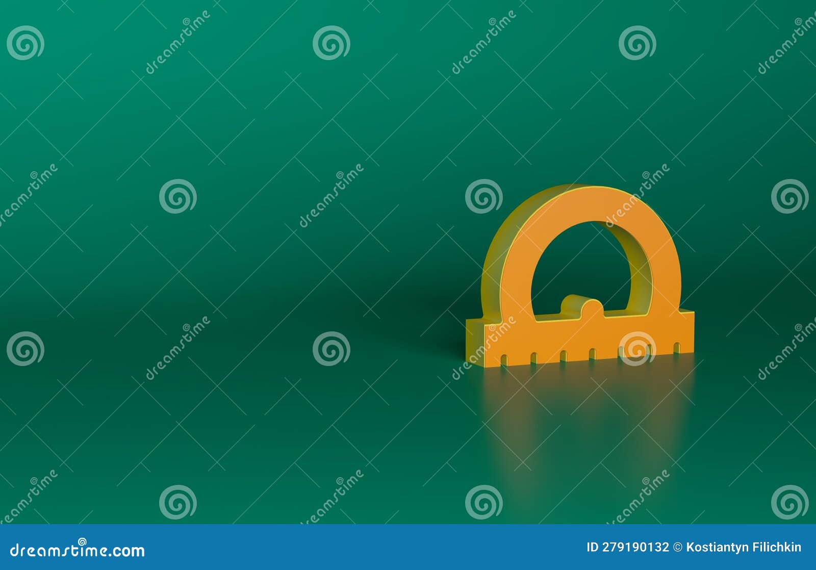Orange Protractor Grid For Measuring Degrees Icon Isolated On Green ... Orange Protractor Grid For Measuring Degrees Icon Isolated On Green ...