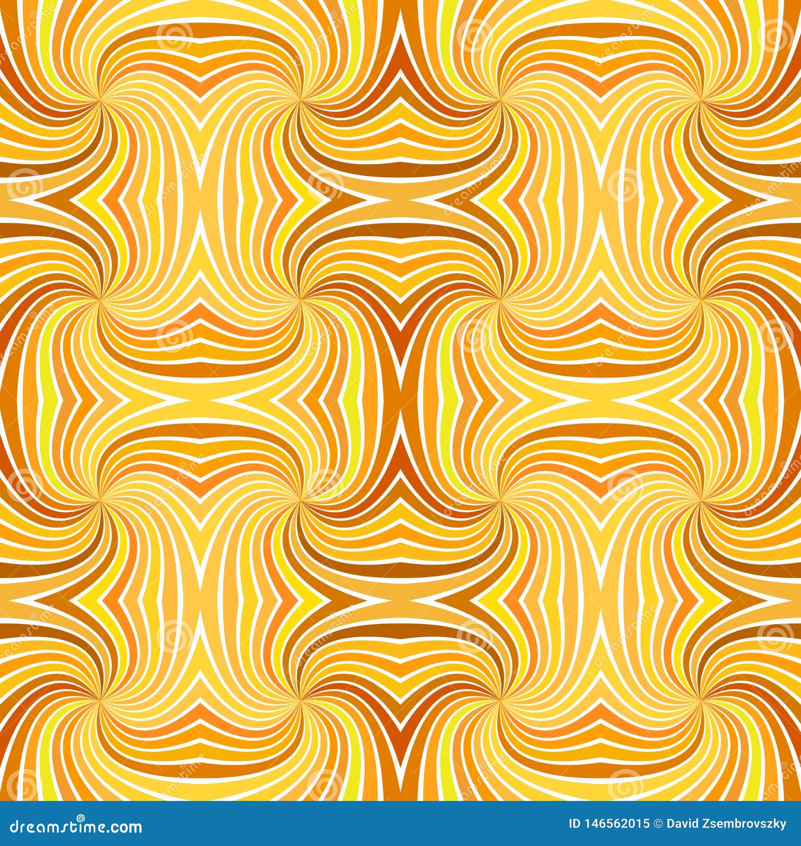 Orange Psychedelic Abstract Seamless Striped Vortex Pattern Background ...