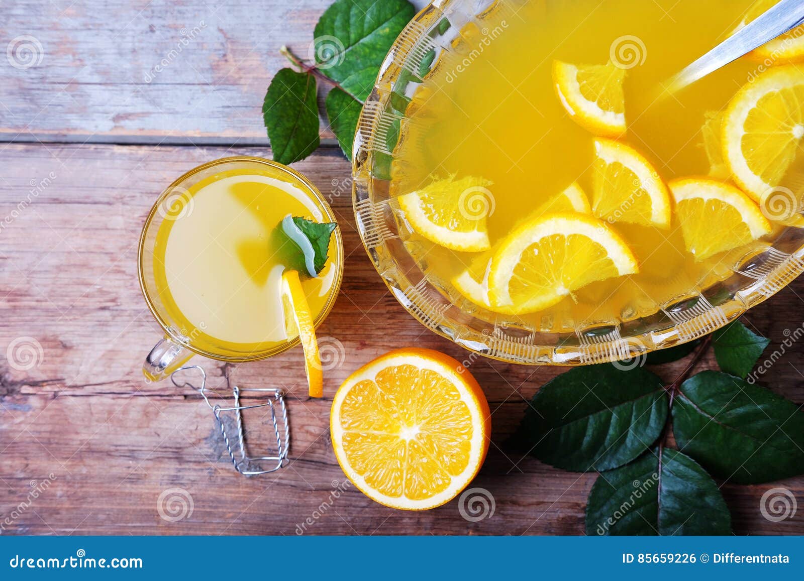 Orange Punch with Fruit Sweet Alcohol Summer Drink Stock Photo - Image ...
