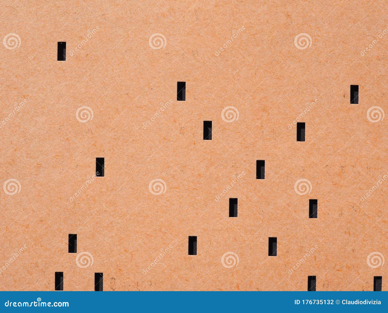 Orange Punched Card for Programming Stock Photo - Image of paper ...