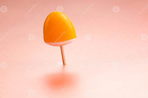 Orange push pin stock photo. Image of plastic, cork, isolated - 11526048