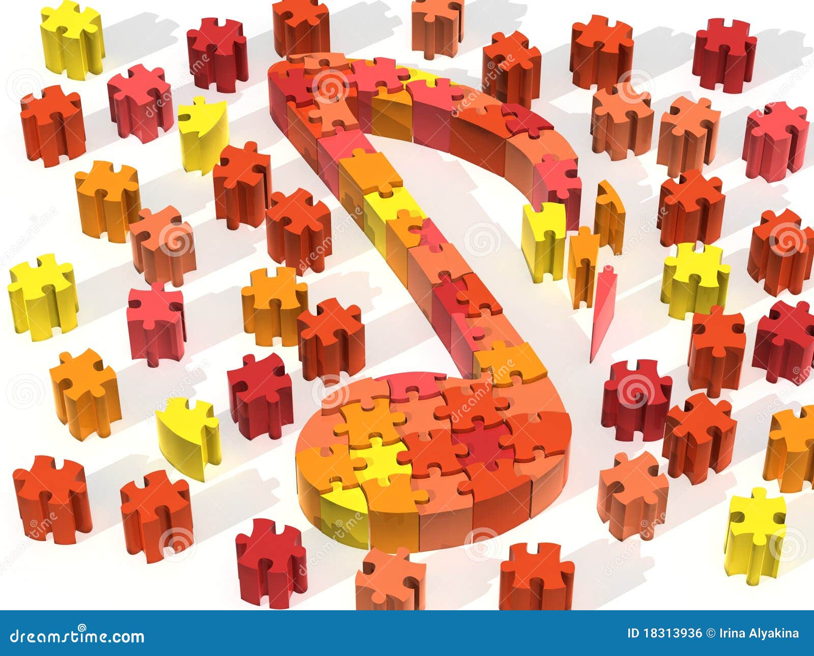 Orange puzzle notes stock illustration. Illustration of puzzle - 18313936