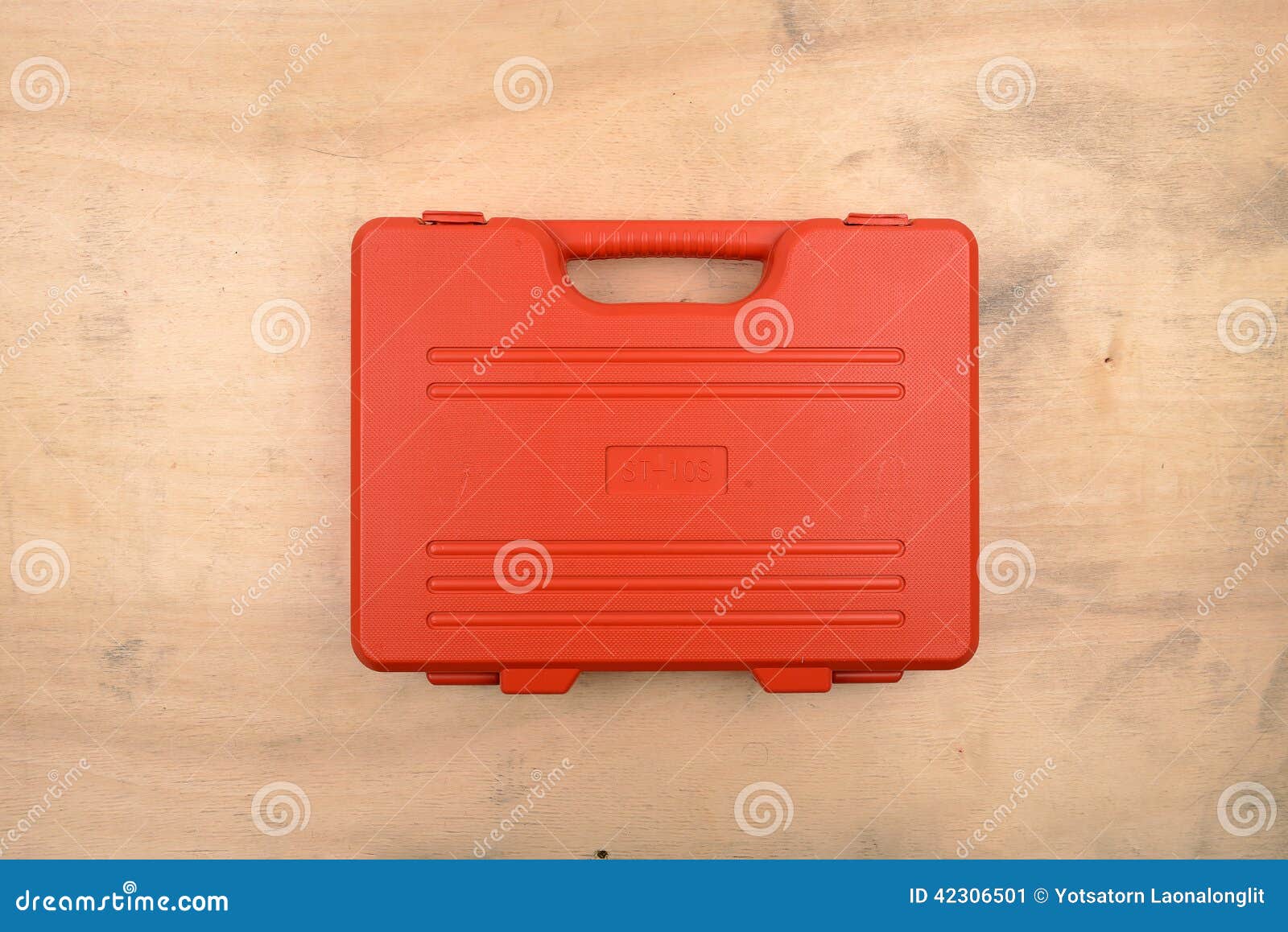 Orange pvc tool box stock image. Image of object, metal - 42306501