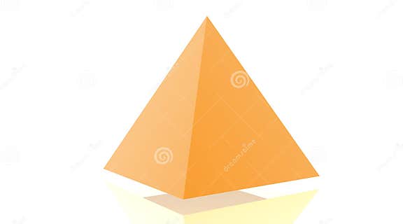 Orange pyramid stock illustration. Illustration of background - 9611583