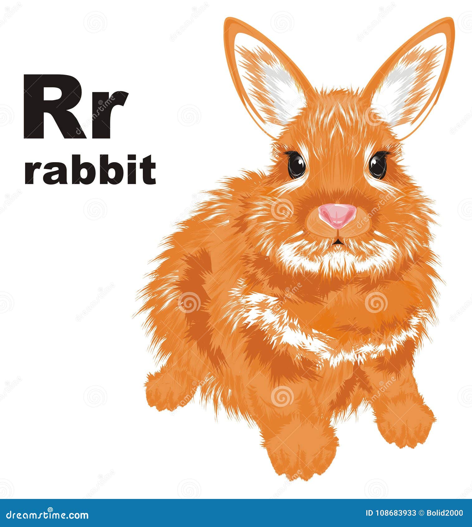 Rabbit and abc stock illustration. Illustration of animal - 108683933