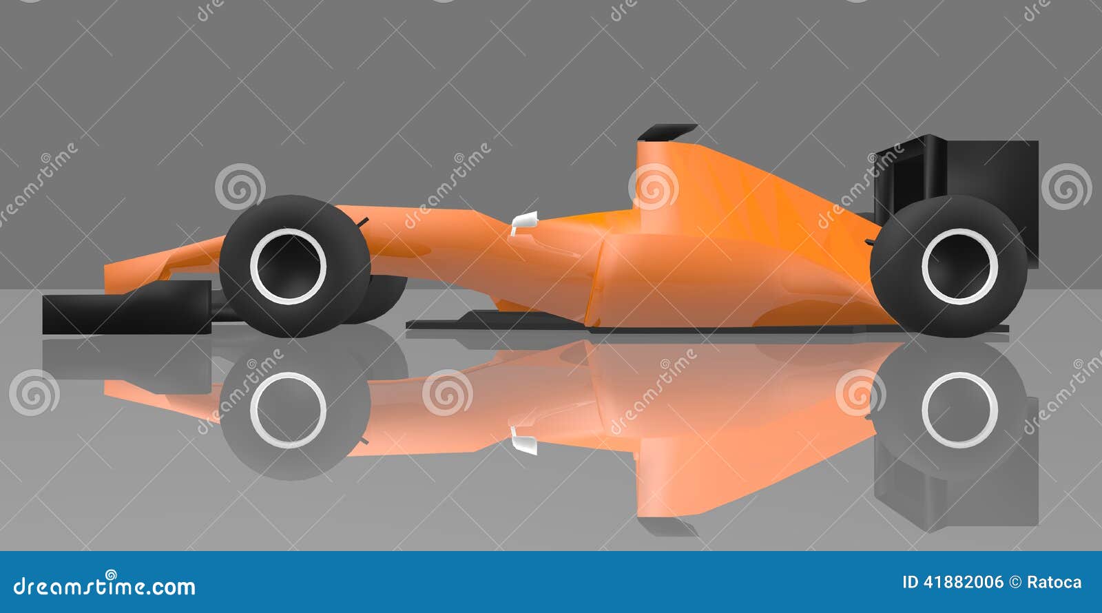 Orange racing car stock illustration. Illustration of render - 41882006