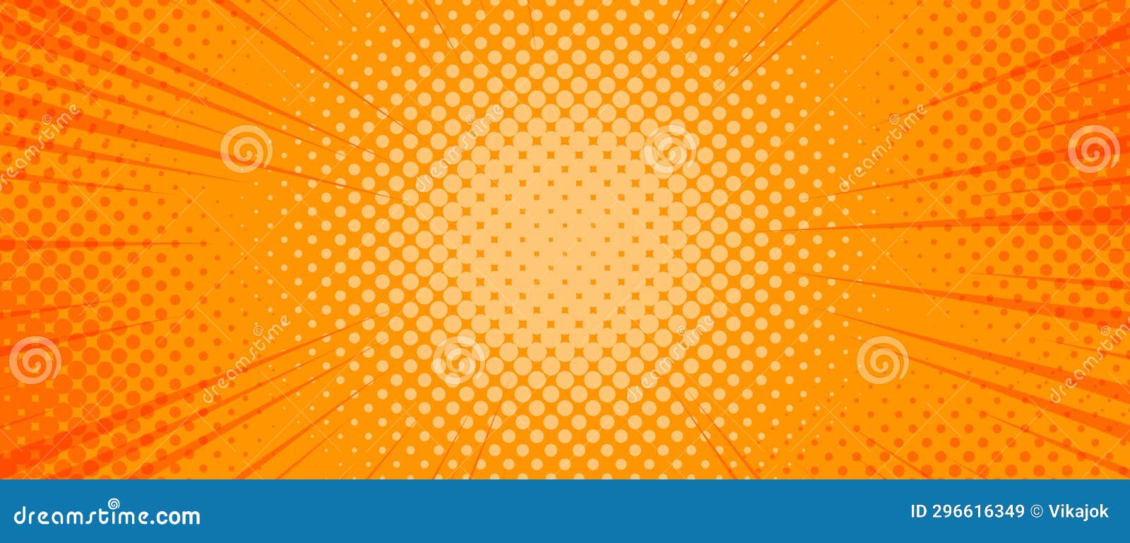 Orange Radial Dotted Comic Background Speed Lines Wallpaper With Pop