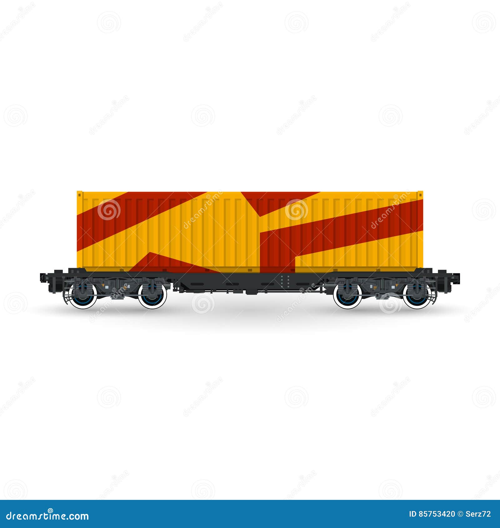 Railway Container, Wagon Load Thin Line Icon. Linear Vector Symbol ...