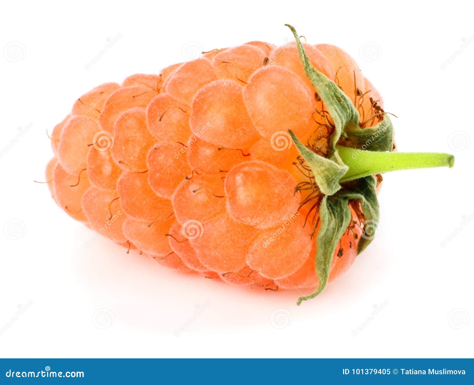 Orange Raspberry Isolated on White Background Macro Stock Image - Image ...