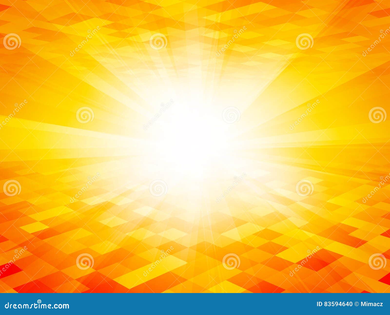 Orange Ray Geometric Tile Background Stock Illustration - Illustration ...