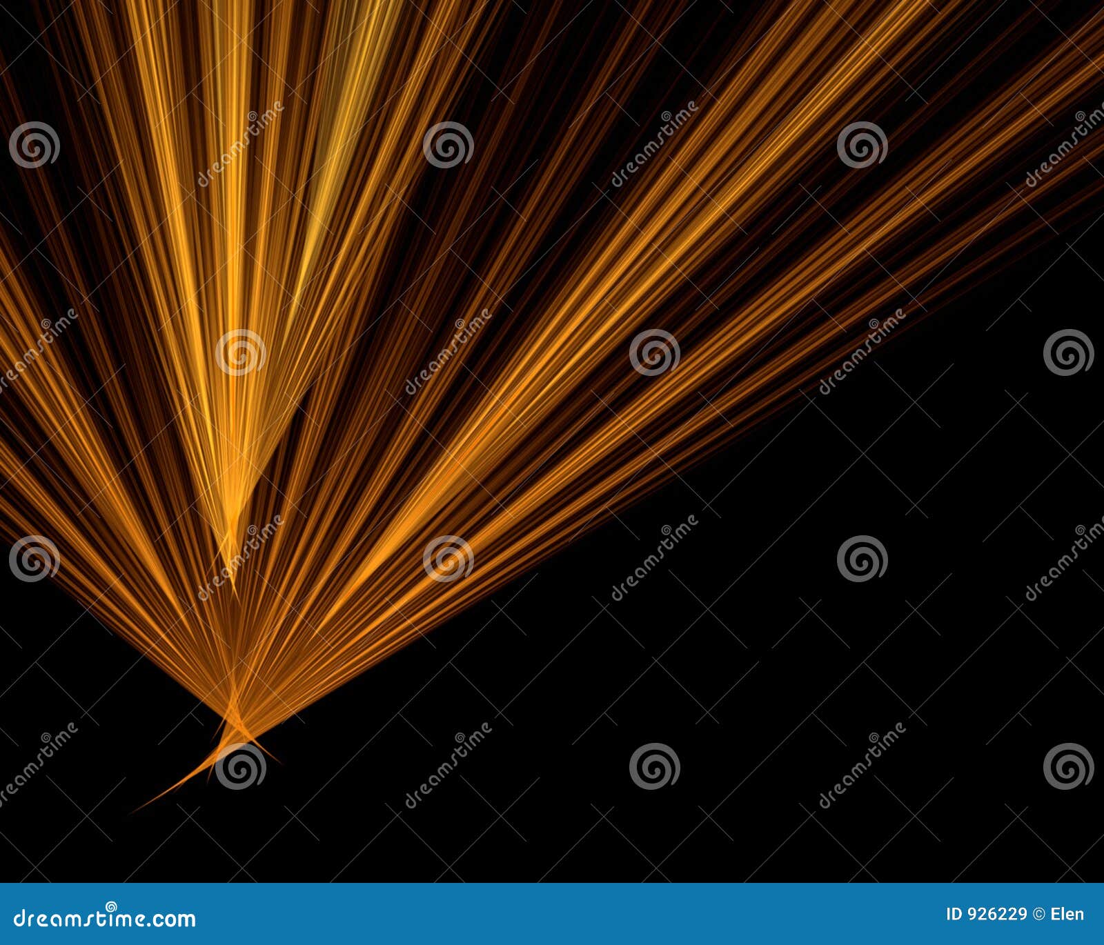 Orange Rays on Black Background Stock Illustration - Illustration of ...