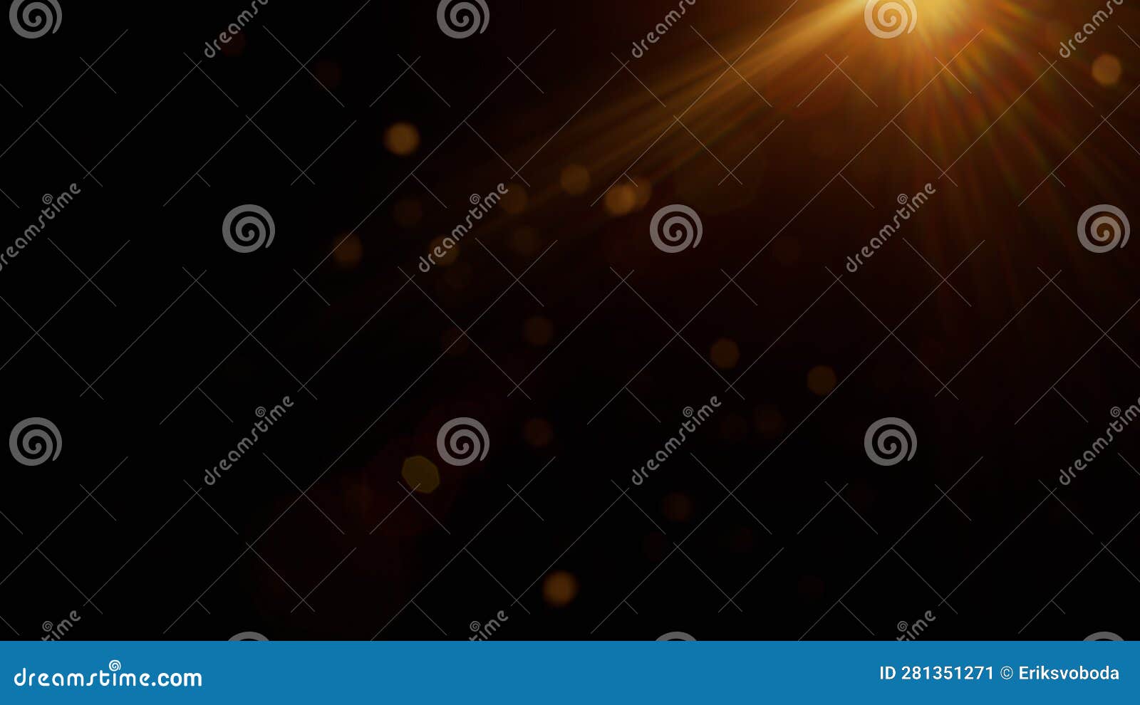 Orange Rays with Chromatic Aberration Effect. Light Leaks Spots on ...