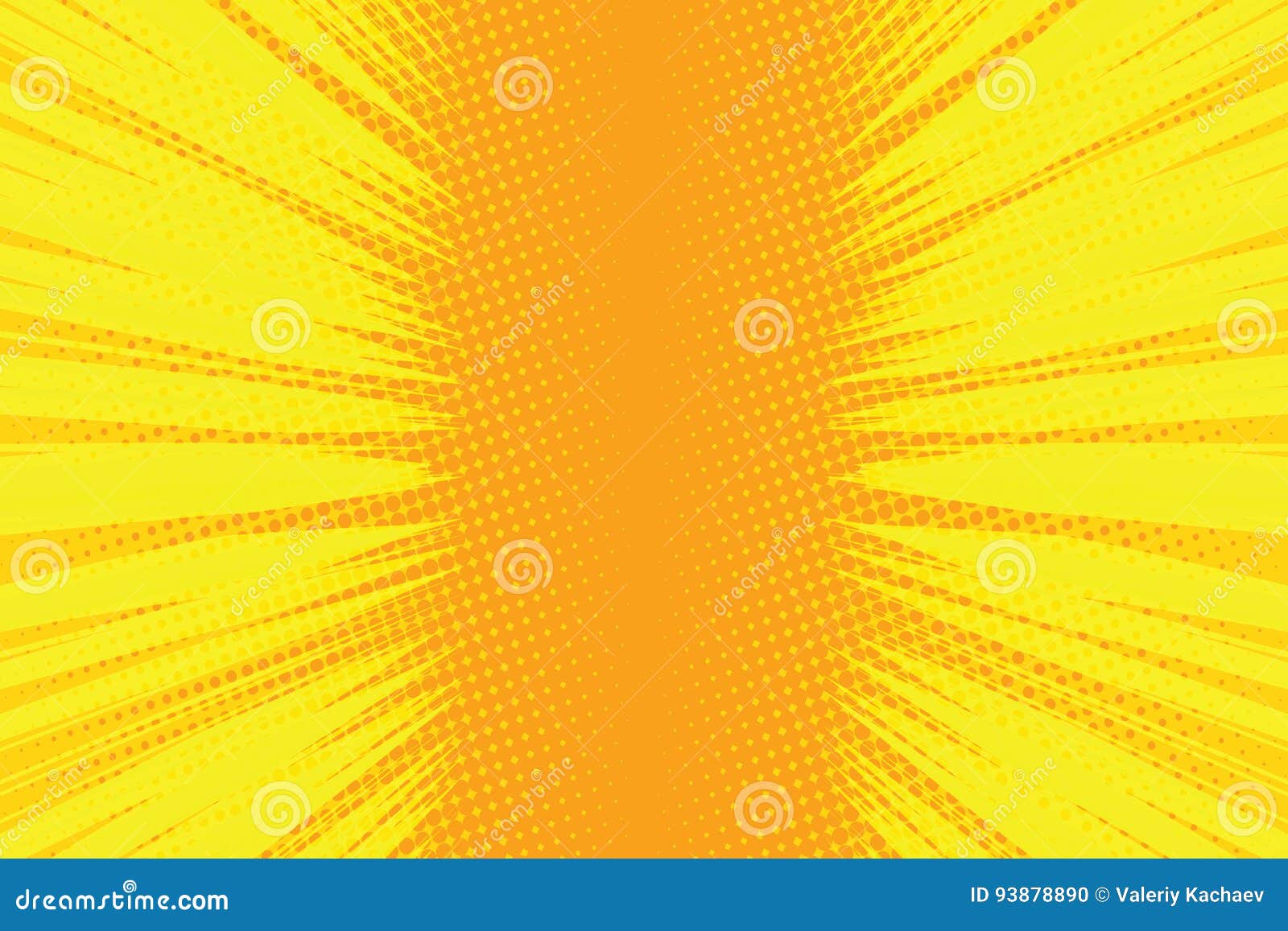 Orange Rays Pop Art Comic Background Stock Vector - Illustration of ...