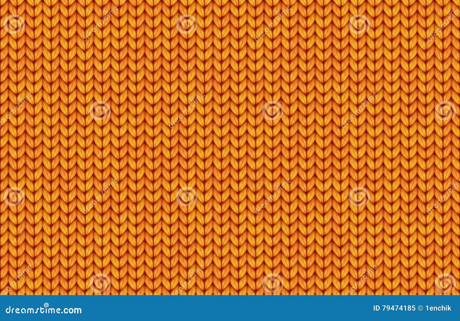 Orange Realistic Simple Knit Texture Vector Seamless Pattern Stock ...