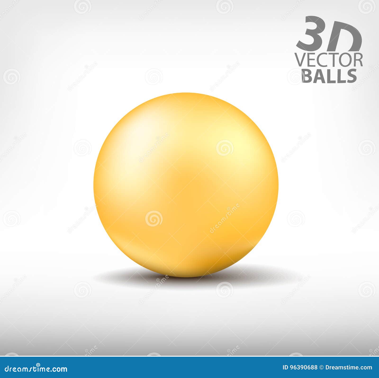 Orange Realistic Sphere Single. 3D Vector Balls Stock Vector ...