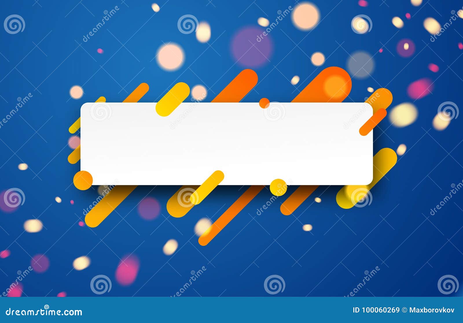 Colorful Rectangular Background on Blue. Stock Vector - Illustration of ...