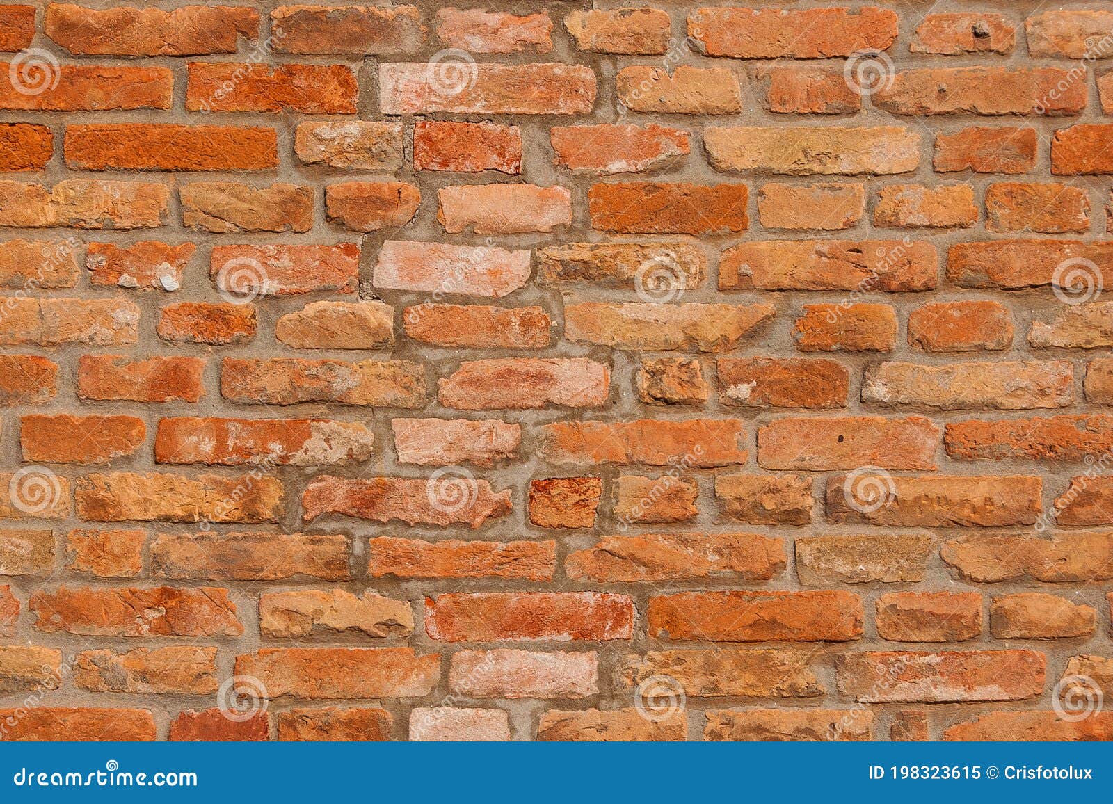 Orange Brick Wall Background Stock Image - Image of surface, rectangle ...