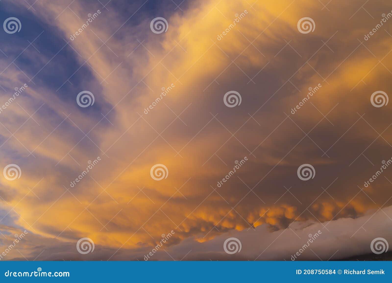 Orange and Red Clouds at Sunset Stock Photo - Image of yellow, view ...