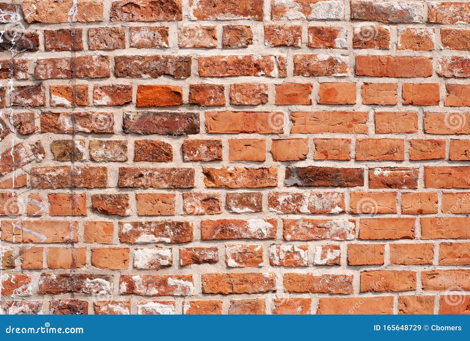 Orange Red Colored Brick Wall Background Stock Image - Image of citadel ...