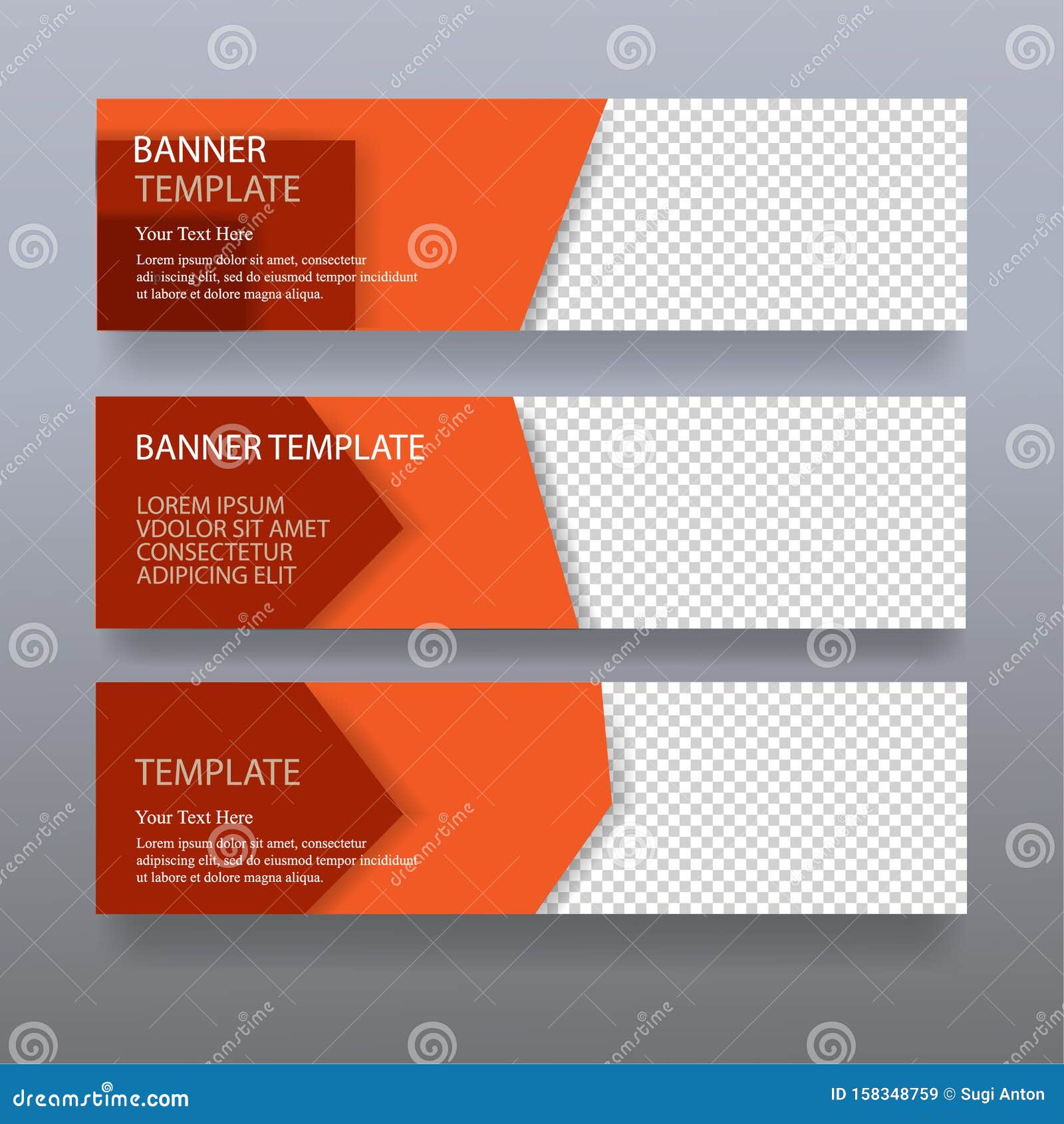 Orange and Red Design Banner, Basic RGB Stock Illustration ...