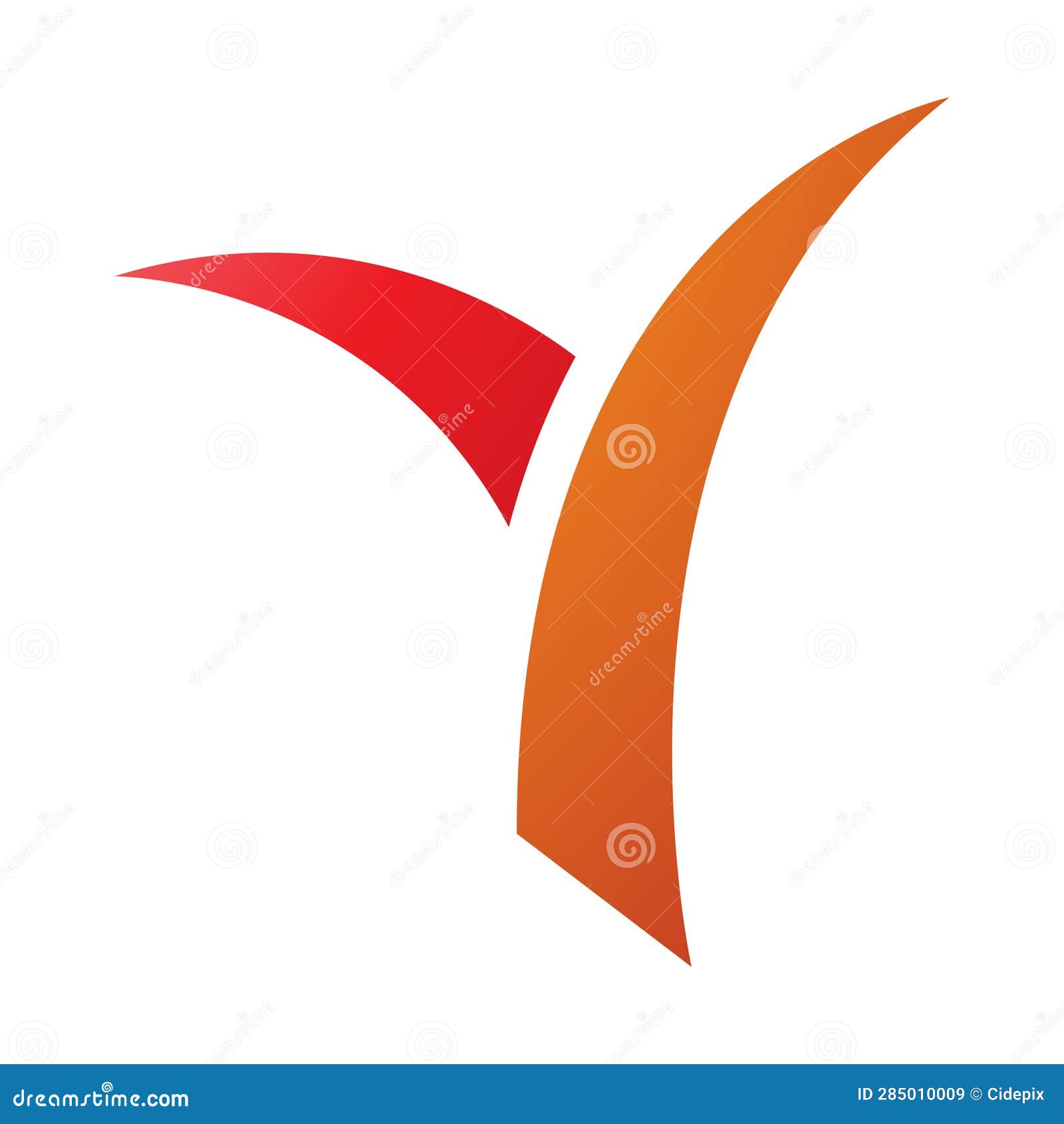Orange and Red Grass Shaped Letter Y Icon Stock Vector - Illustration ...