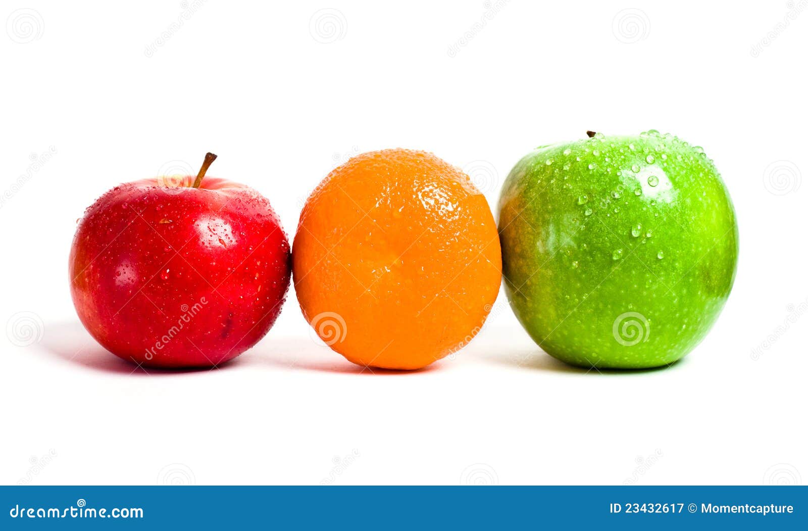 Orange, Red and Green Apple Stock Image - Image of nutrition, orange ...