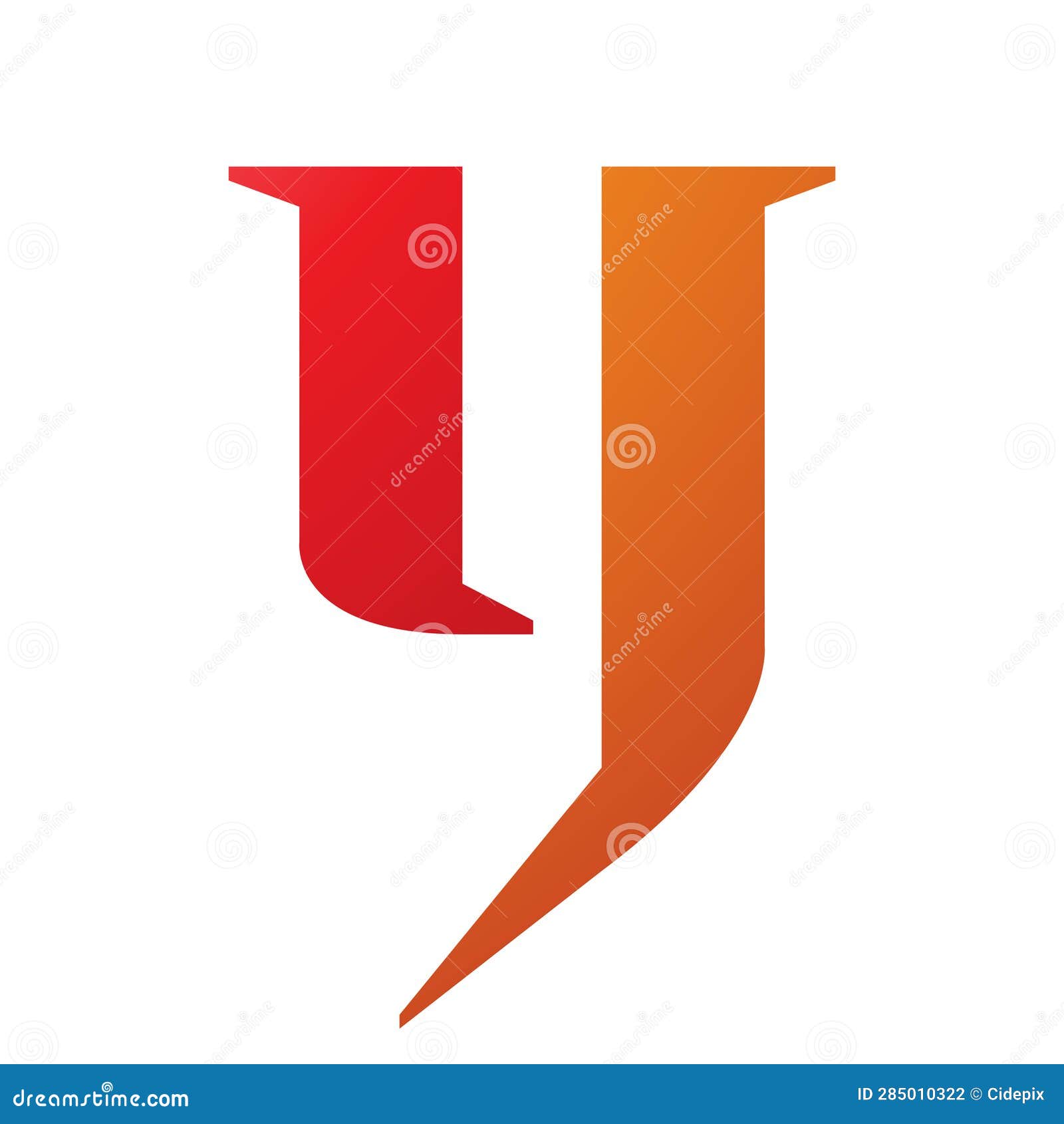 Orange and Red Lowercase Letter Y Icon Stock Vector - Illustration of ...