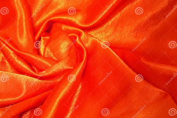 Orange-red satin fabric stock image. Image of curtain - 11348455