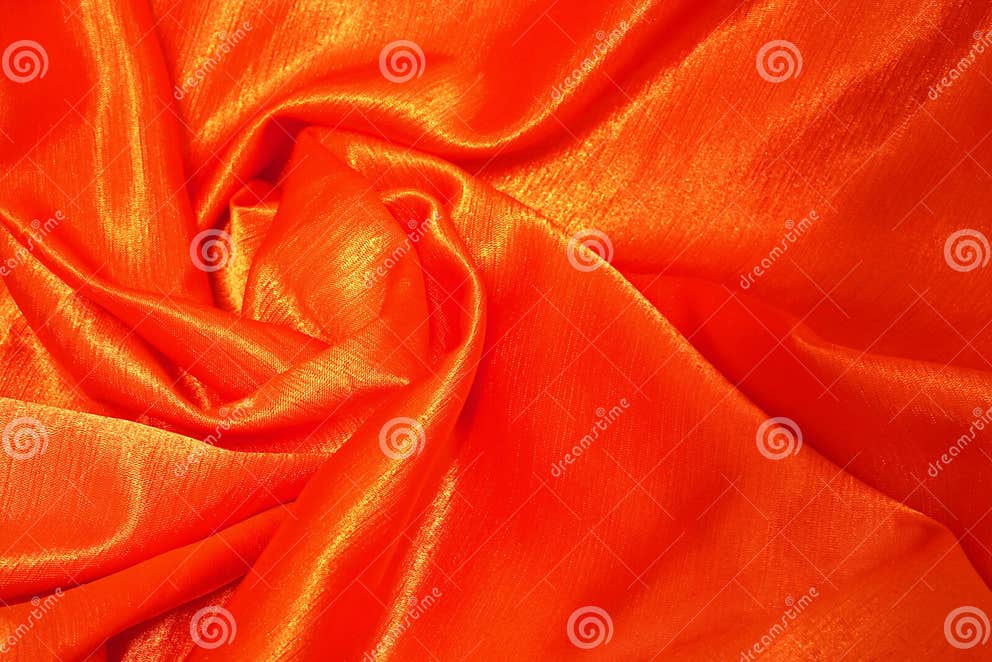 Orange-red satin fabric stock image. Image of curtain - 11348455