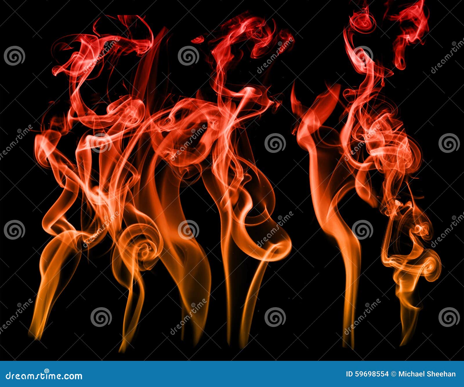 Orange and Red Smoke Effects Stock Illustration - Illustration of aroma ...