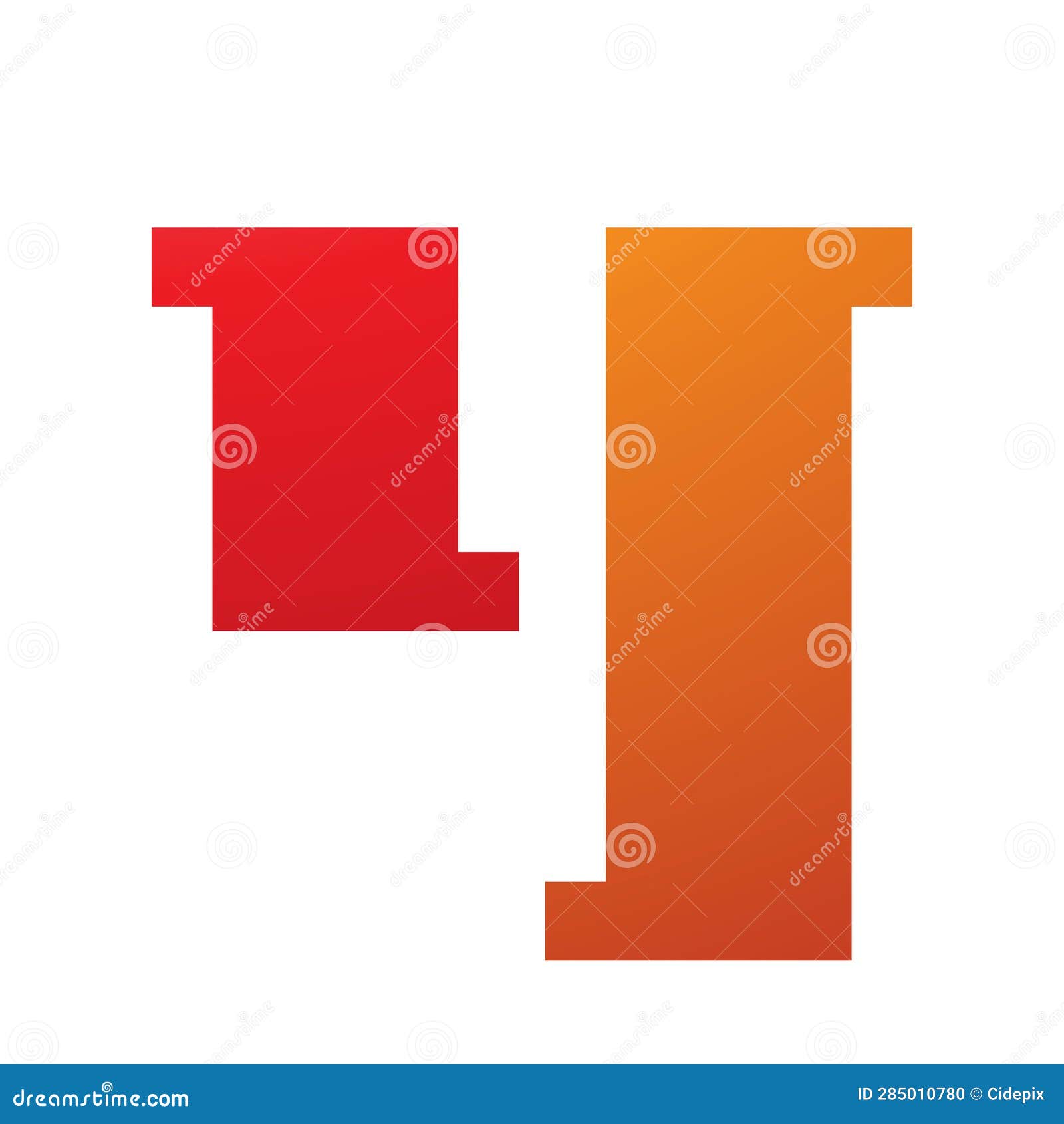 Orange and Red Stamp Shaped Letter Y Icon Stock Vector - Illustration ...