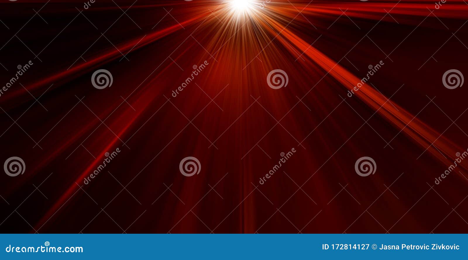 Orange and Red Sunbeam Burst of Light Stock Illustration - Illustration ...