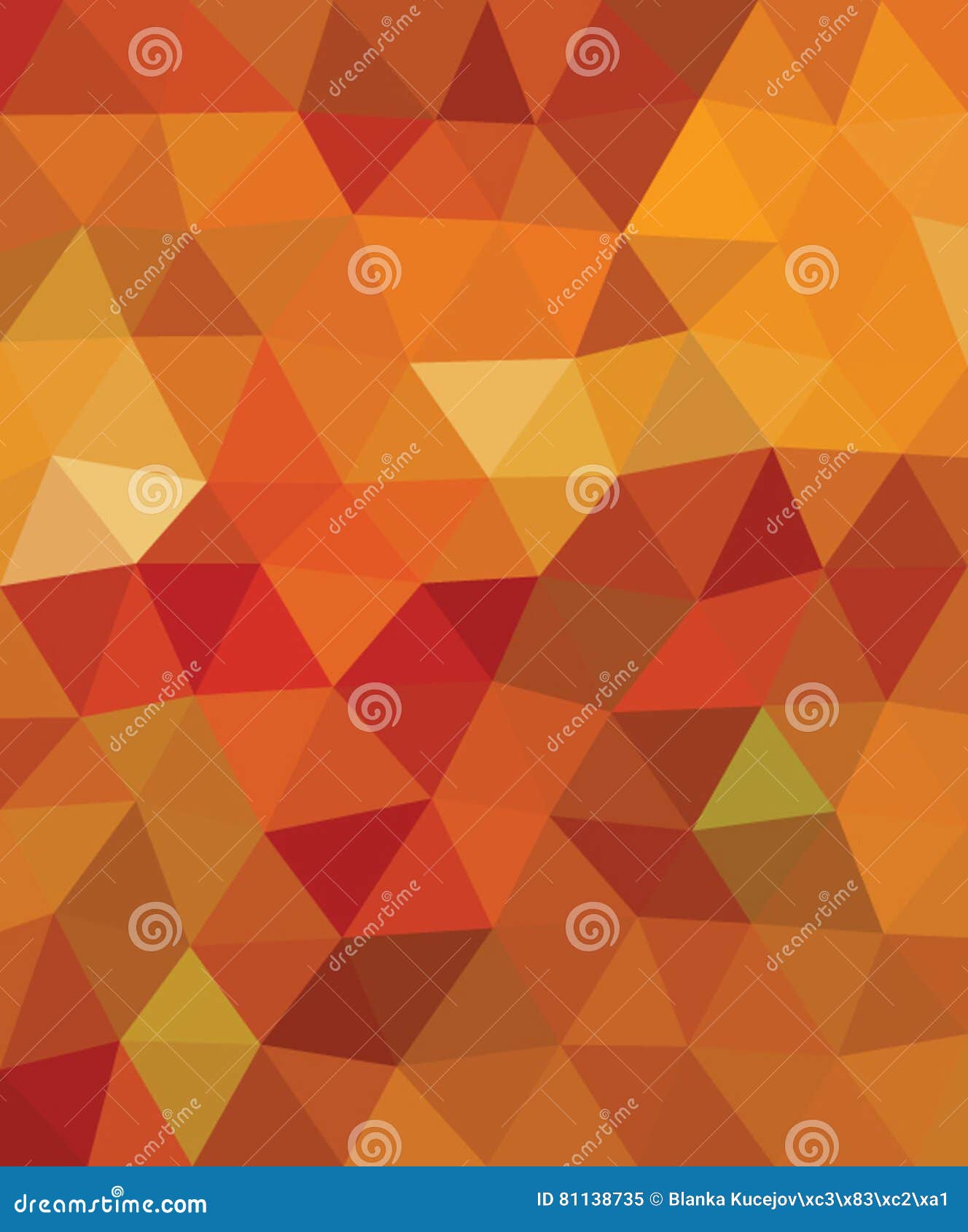 Orange and red triangle. stock vector. Illustration of creative - 81138735