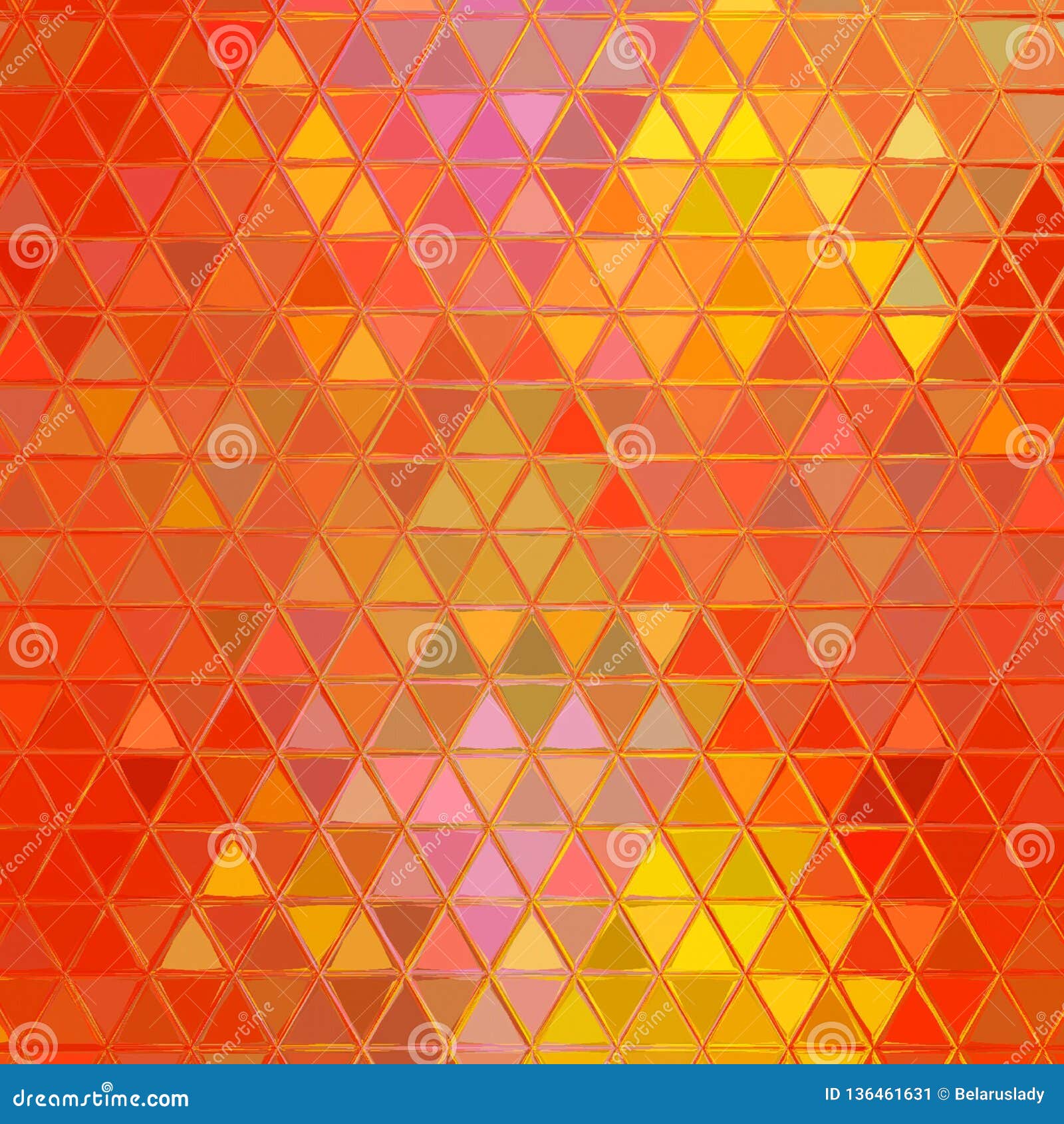 Orange, Red and Yellow Triangles Continuous Background Stock ...