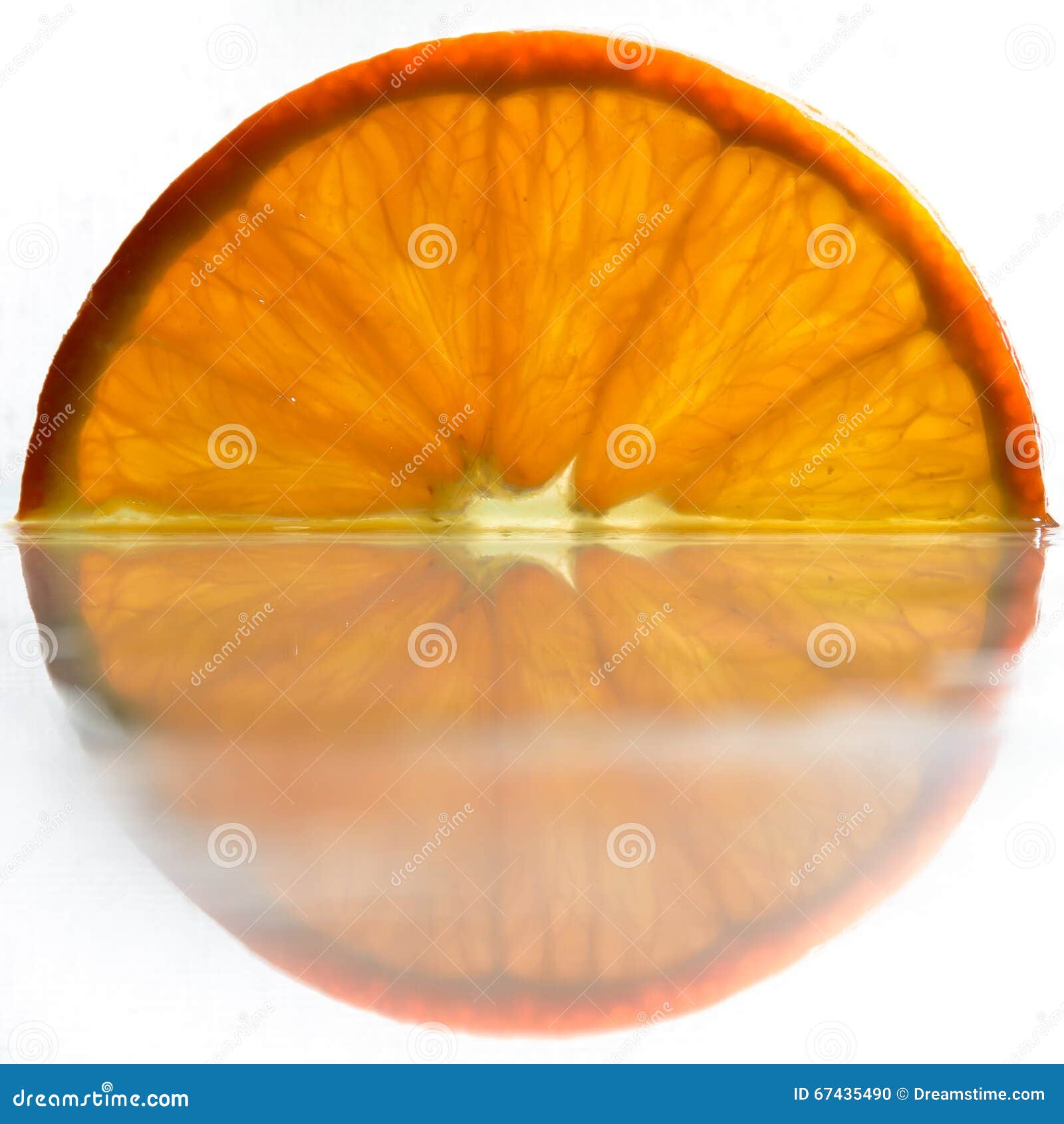 Orange with reflection stock photo. Image of fruit, reflection - 67435490