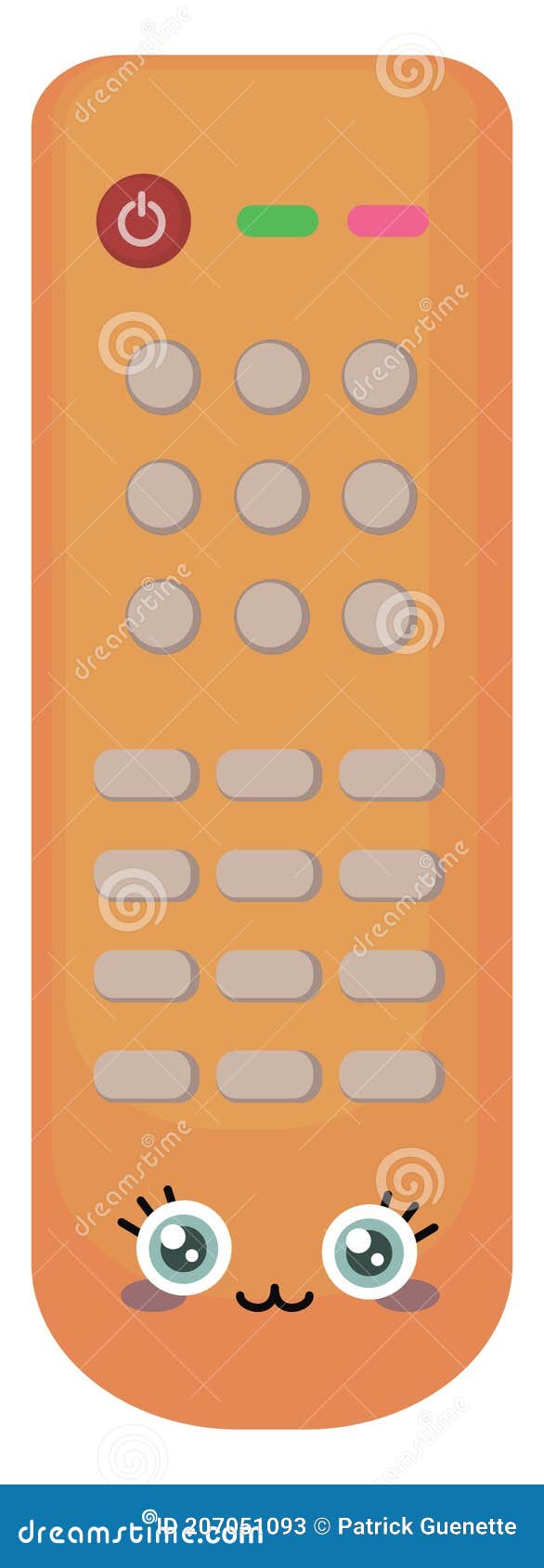 Orange Remote Control, Illustration, Vector Stock Vector - Illustration ...