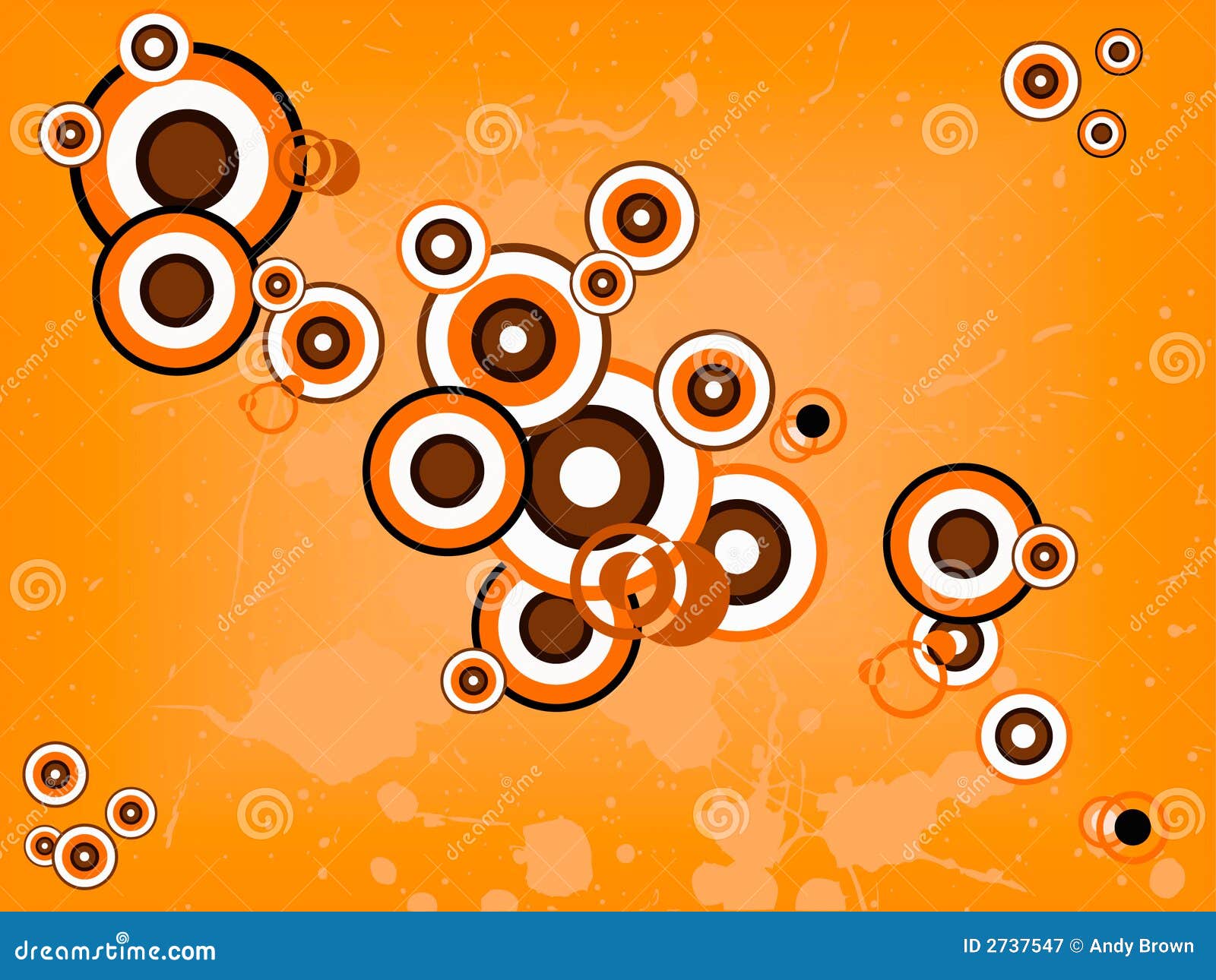 Orange retro Circles stock vector. Illustration of modern - 2737547