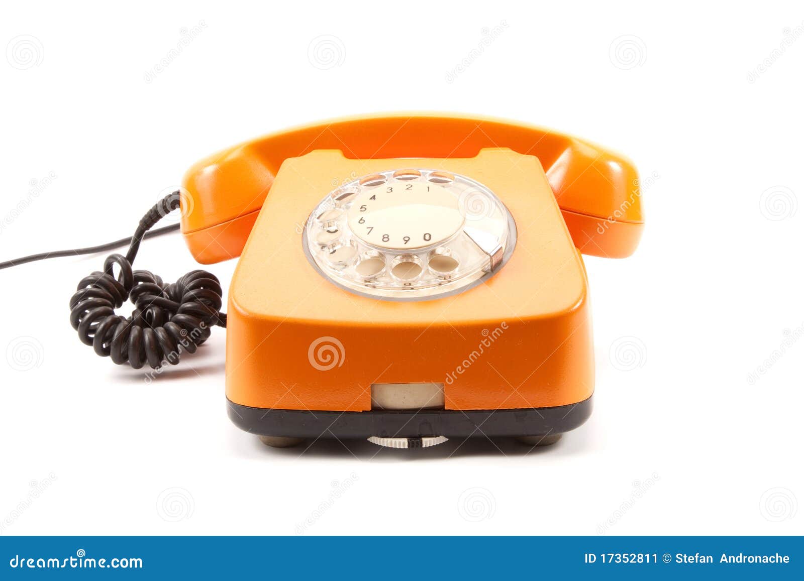 Orange retro telephone stock image. Image of connect - 17352811
