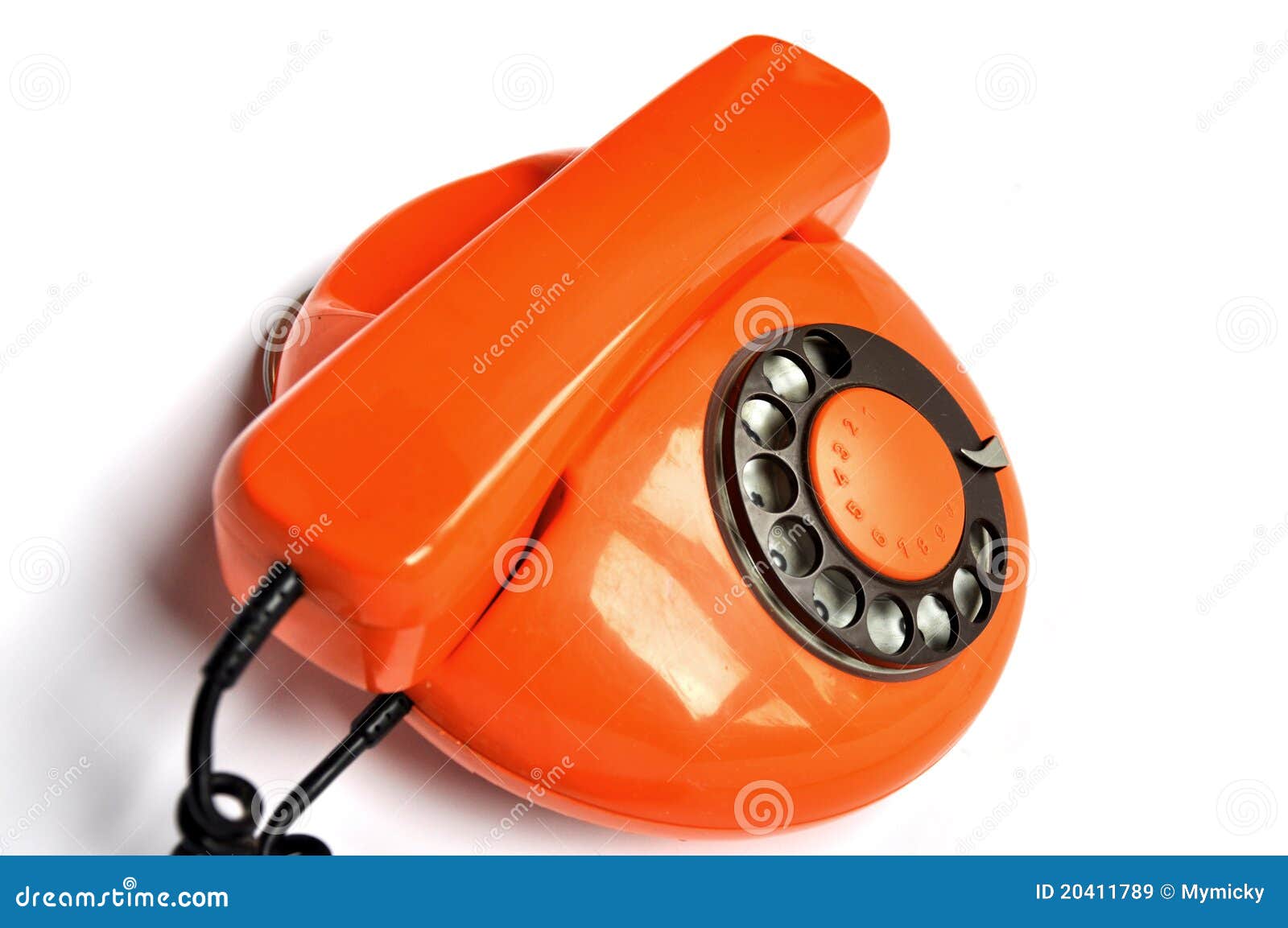 Orange retrophone stock image. Image of telephone, dial - 20411789