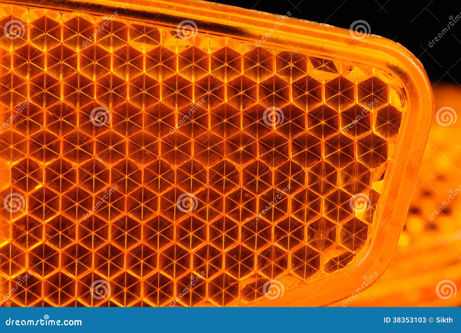 Orange Retroreflector Macro Stock Image - Image of support, cats: 38353103