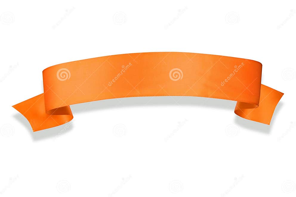 Orange Ribbon Banner stock illustration. Illustration of classical ...