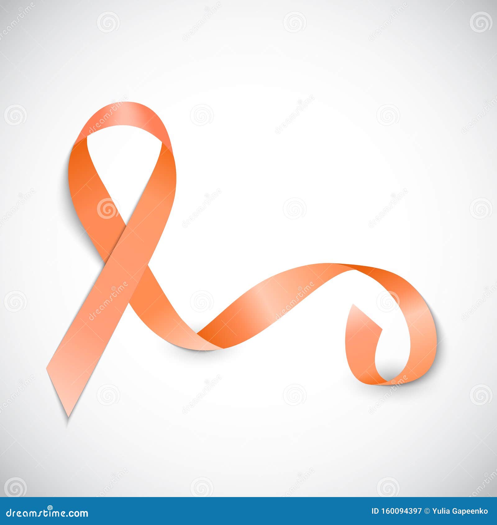 Orange Ribbon a Symbol of Leukemia. Vector Illustration Stock ...